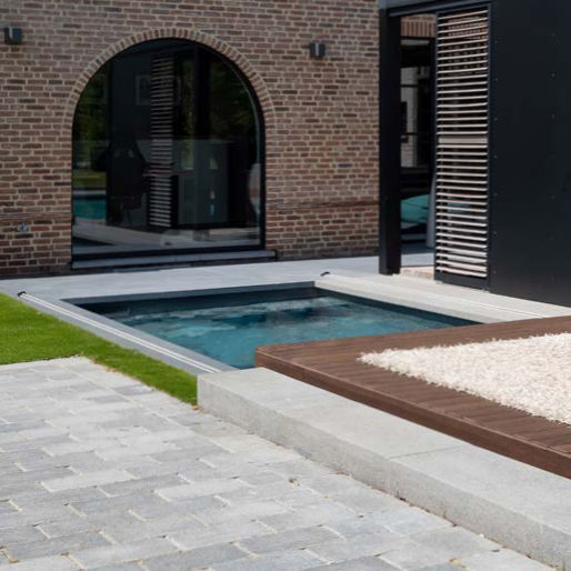 Automatic sliding deck pool cover - FLAT - Walter Piscine - aluminum