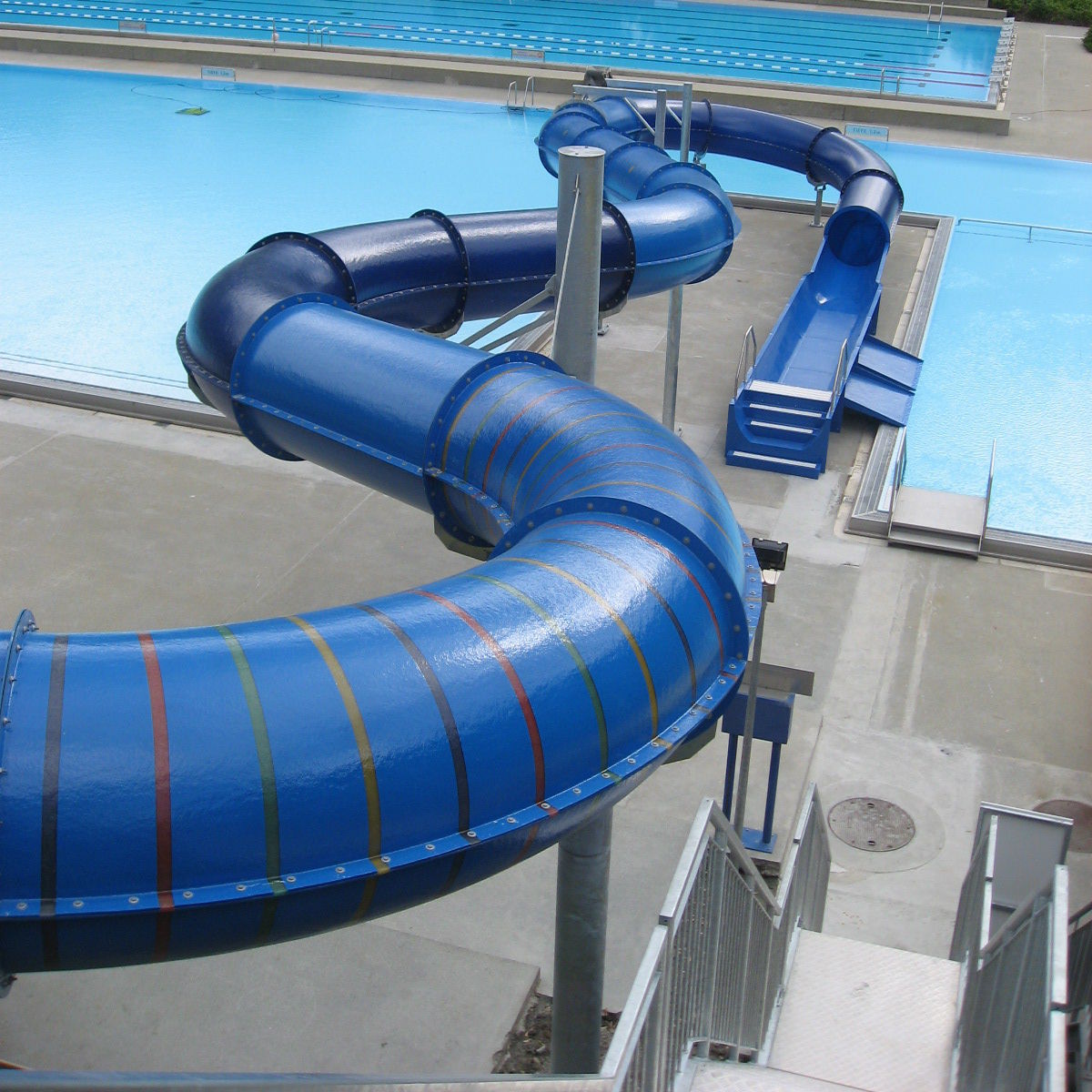 Curved slide - TUBE 1200 - Van Egdom - for water park / tubular