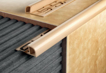 PVC edge trim - CLOSED - SALAG - for tile / outside corner