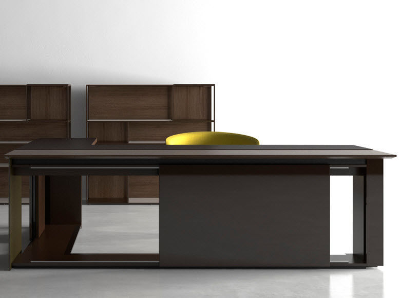 Executive desk - EXCLUSIVE - JMM - contemporary / wooden / aluminum
