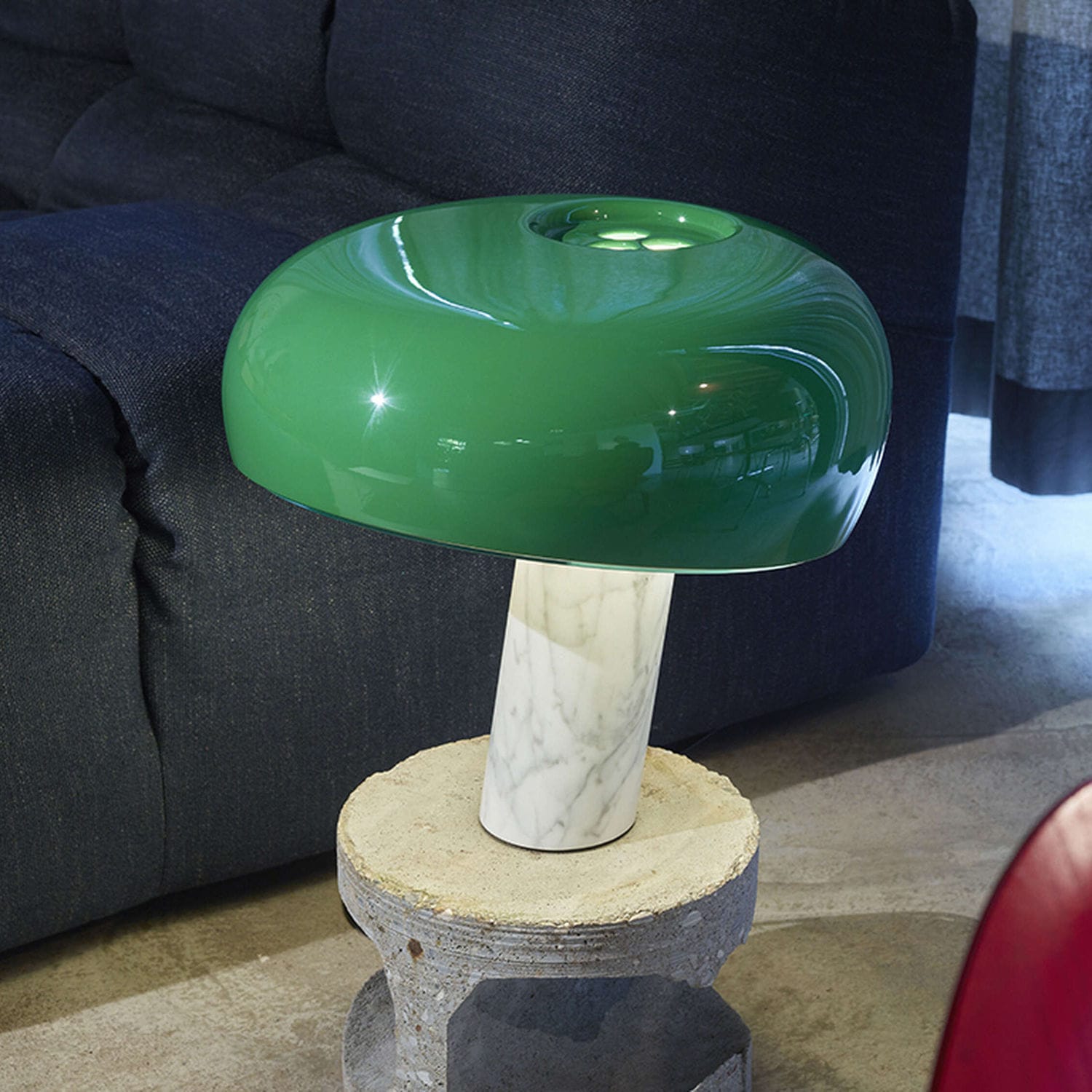 Table lamp - Snoopy - FLOS - painted metal / marble / contemporary