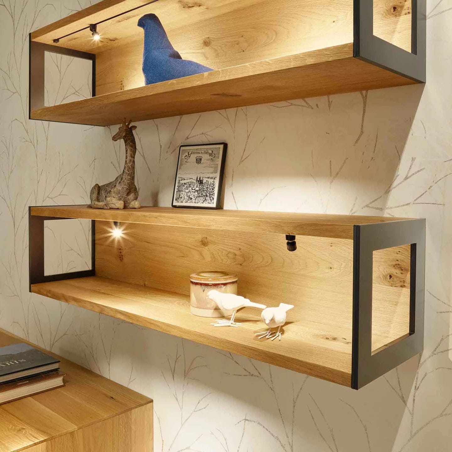 Wall-mounted shelf - PURO - ANREI - Reisinger GmbH - contemporary / oak ...