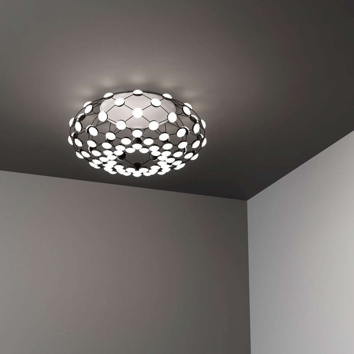 Contemporary ceiling light - MESH - LUCEPLAN - steel / polycarbonate / LED