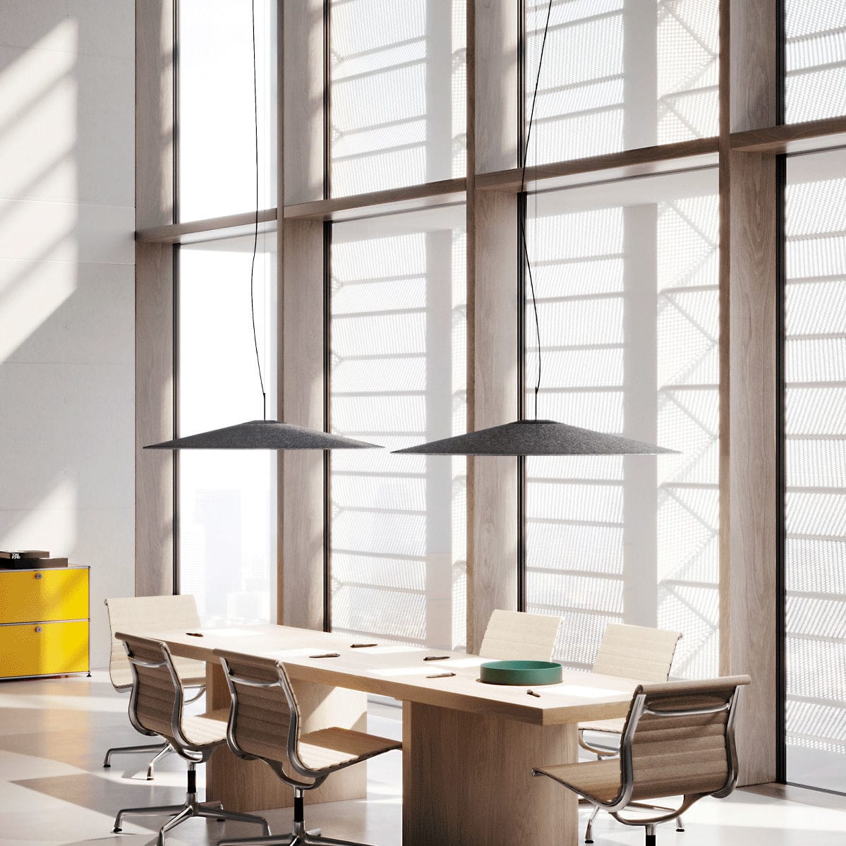 Pendant lamp - Koinè - LUCEPLAN - aluminum / felt / contemporary