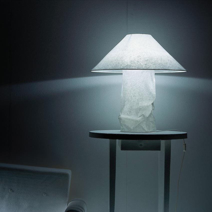 Table lamp - LAMPAMPE - INGO MAURER - metal / Japanese paper / design