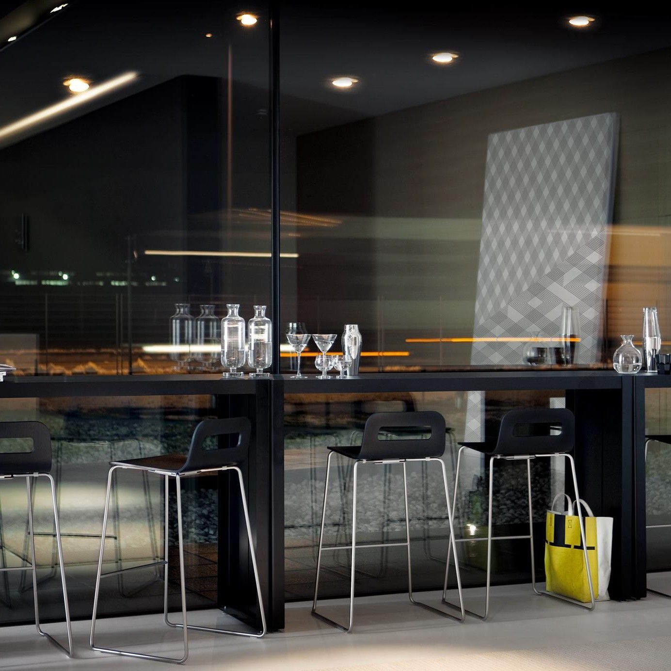 Contemporary high bar table - PANCO - Lapalma - wooden / laminate ...