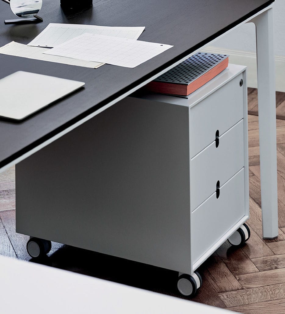 Metal office unit - ADD S - Lapalma - 3-drawer / on casters