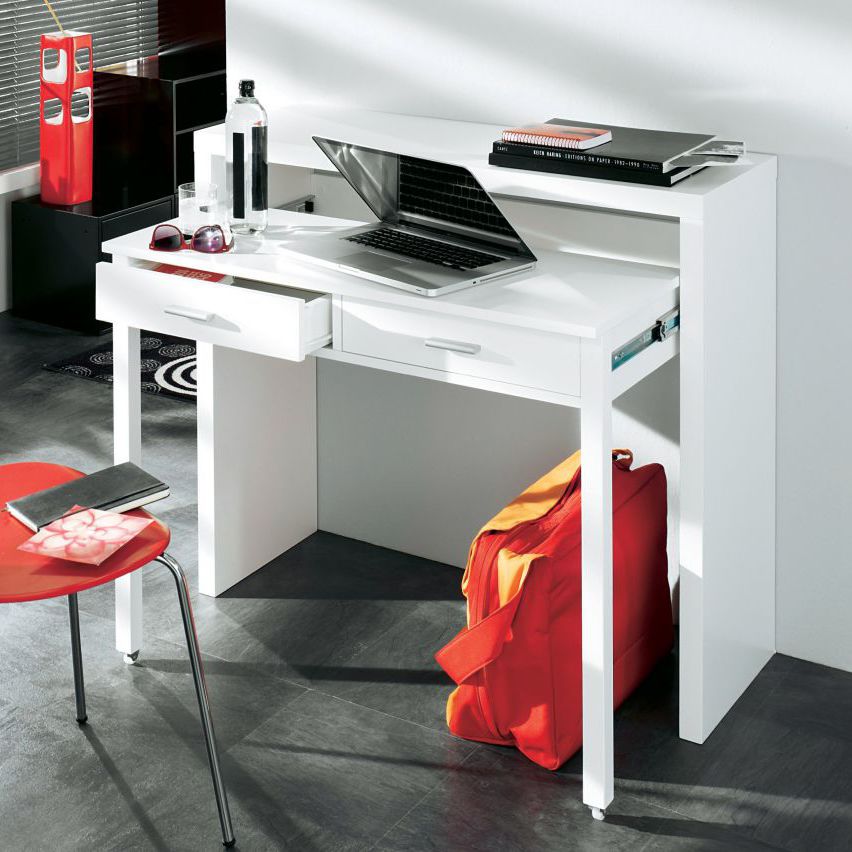 Free-standing desk - 09 - Woodman Ltd. - contemporary / straight / white