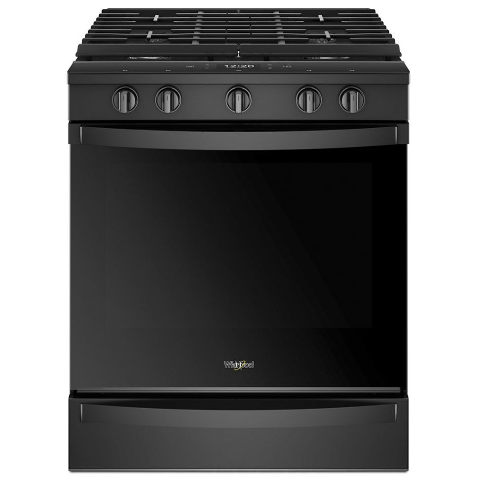Gas range cooker - WEG750H0HB - Whirlpool - 4 burner / 1 oven / self ...