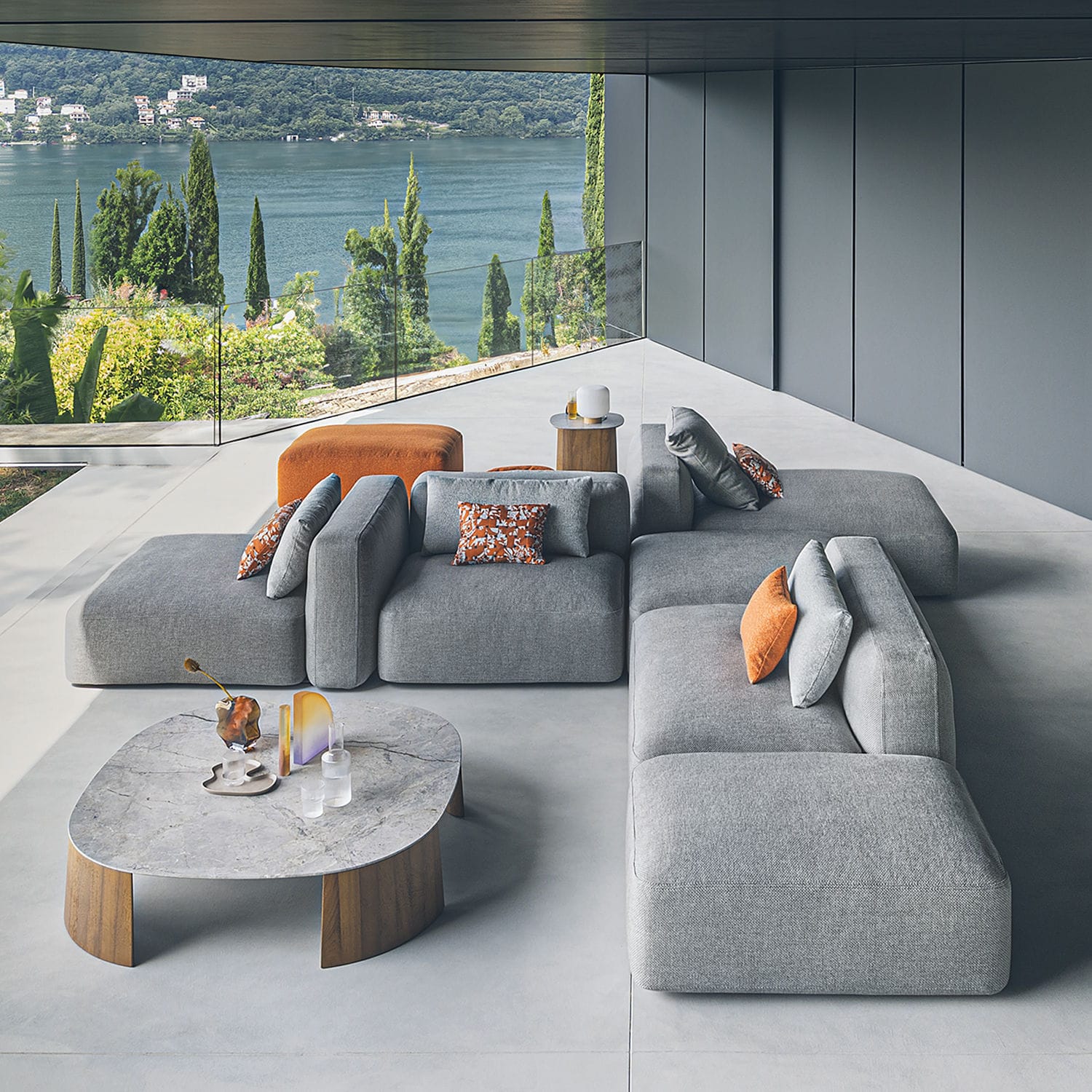 Modular sofa - DORVAN - desiree divani - contemporary / outdoor / fabric