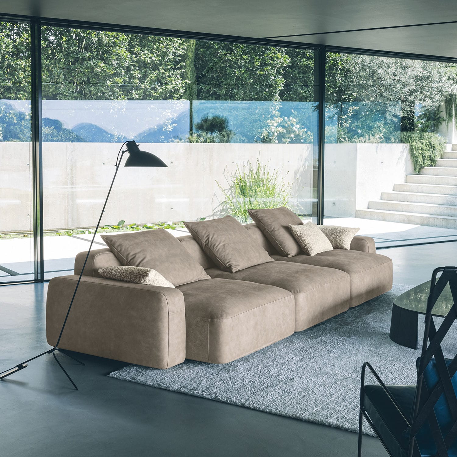 Modular sofa - DORVAN - desiree divani - contemporary / fabric / leather