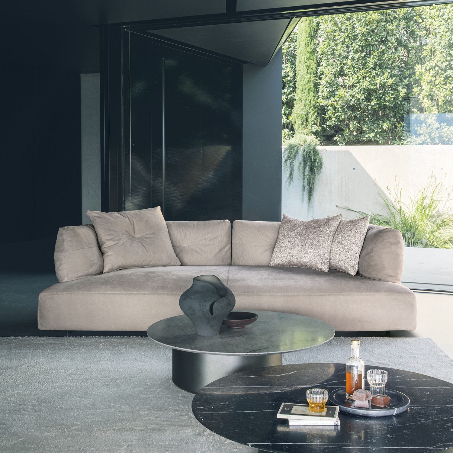 Modular sofa - ETHÌA - desiree divani - contemporary / fabric / leather