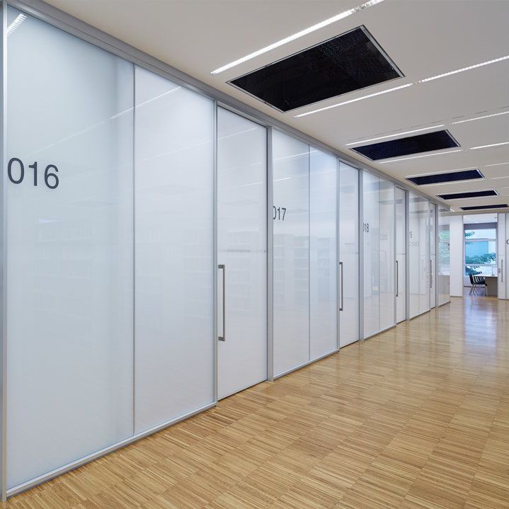 Fixed partition - RP - UNIFOR - modular / glazed / aluminum