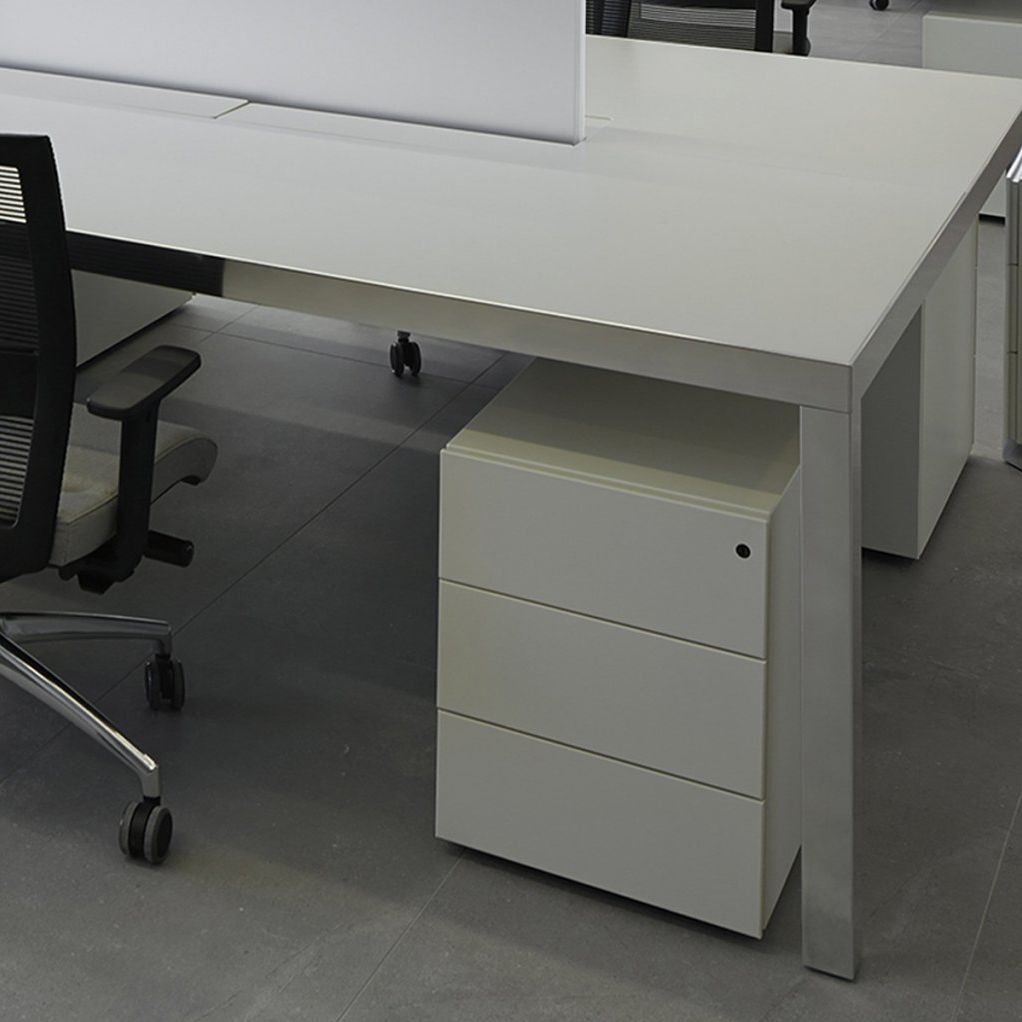 Metal office unit - NEUTRA - UNIFOR - sheet metal / epoxy / 1-drawer