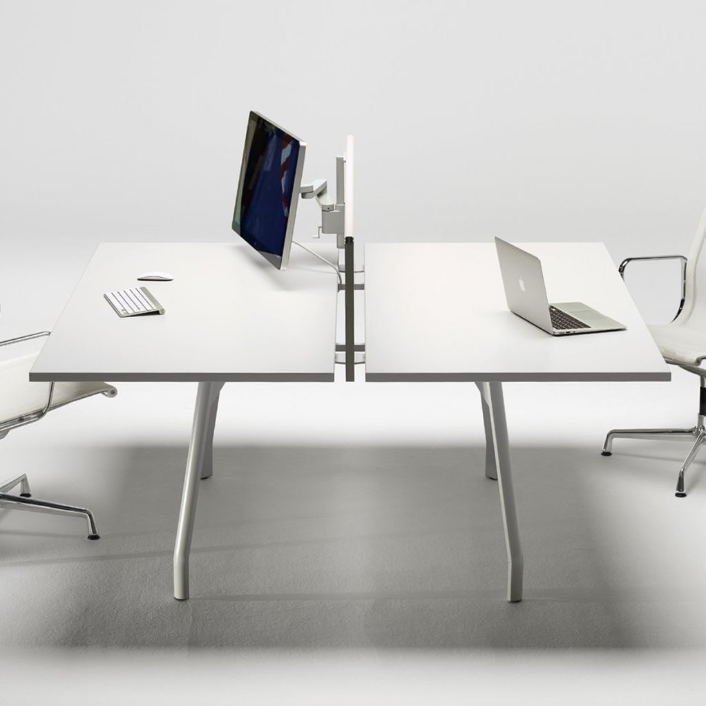 Workstation desk - MDL LIGHT - UNIFOR - free-standing / 2 person ...