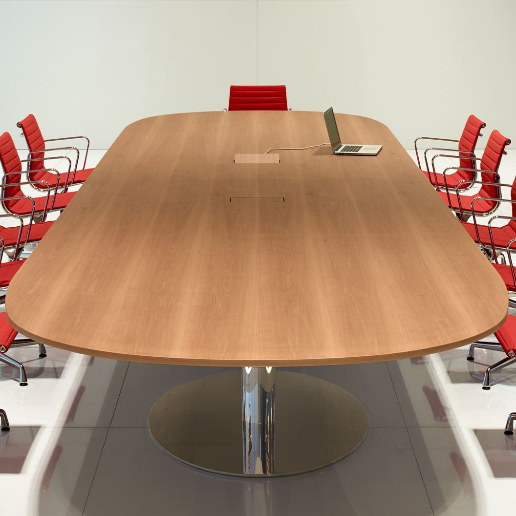 Contemporary conference table - MOODWAY - UNIFOR - wooden / metal base ...