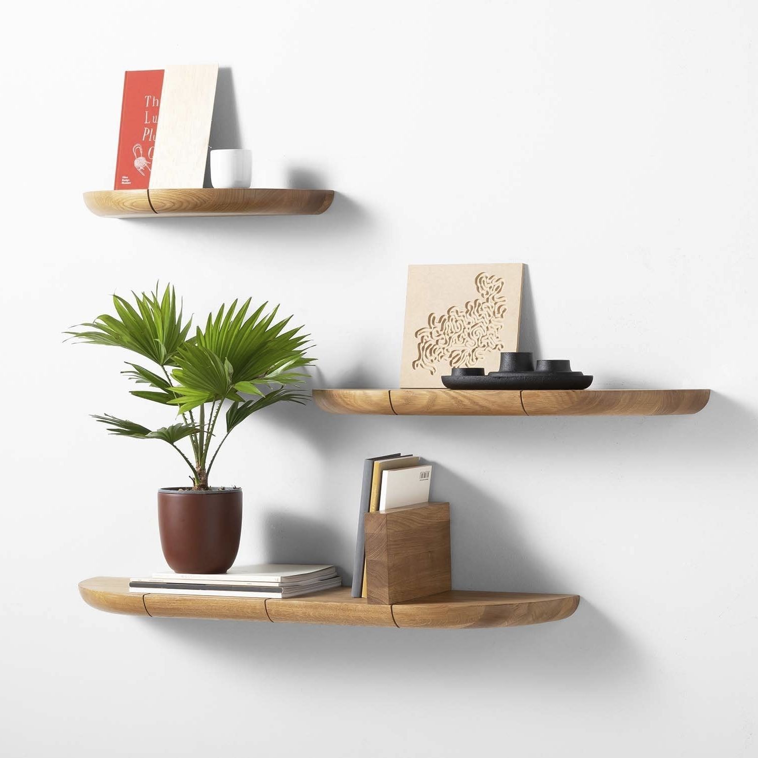 Wall-mounted shelf - Paragraph - EMKO - contemporary / oak / solid wood