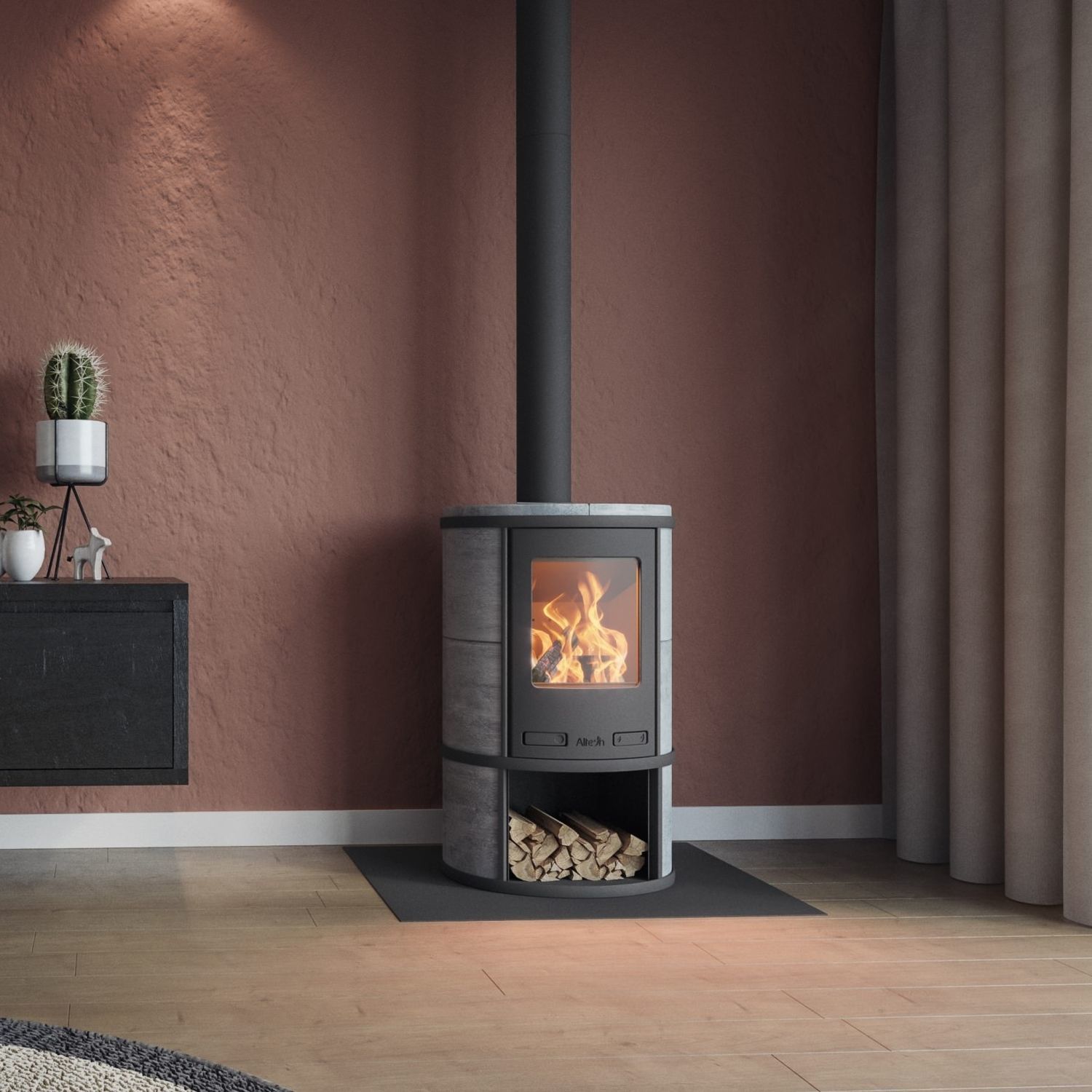 Wood heating stove - Ecosy Depot - Altech - 0 - 5 kW / 11 kW / floor ...
