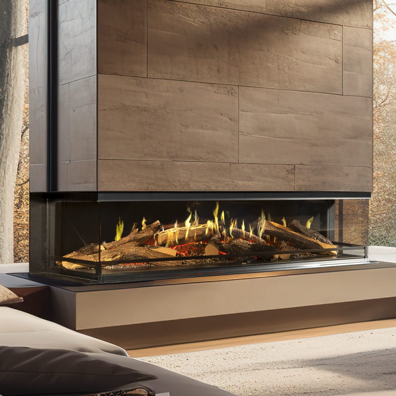 Holographic fireplace - E-one 190S - Kalfire Fireplaces - electric ...