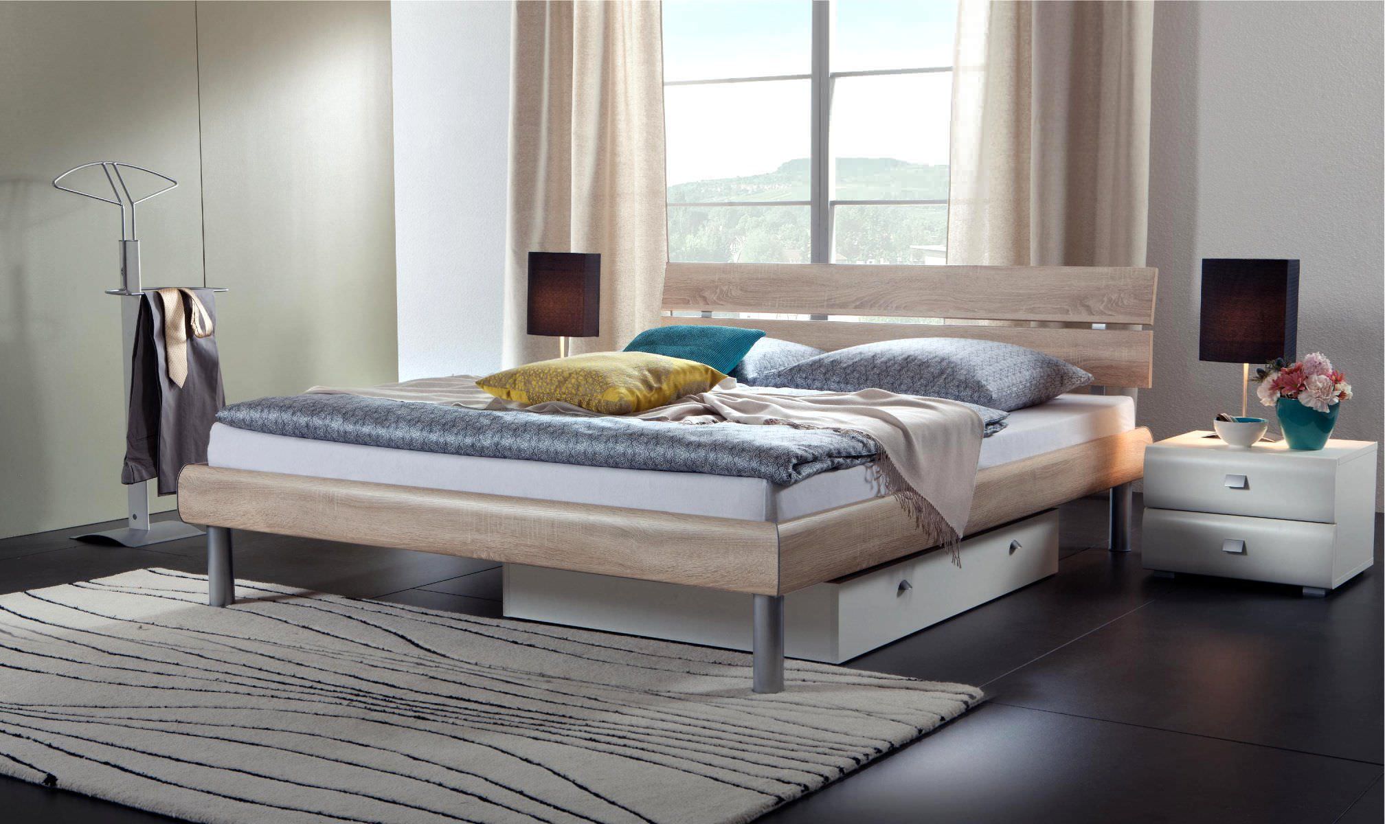 Double bed - NOBLE SOKO - Hasena AG - contemporary / with headboard / oak