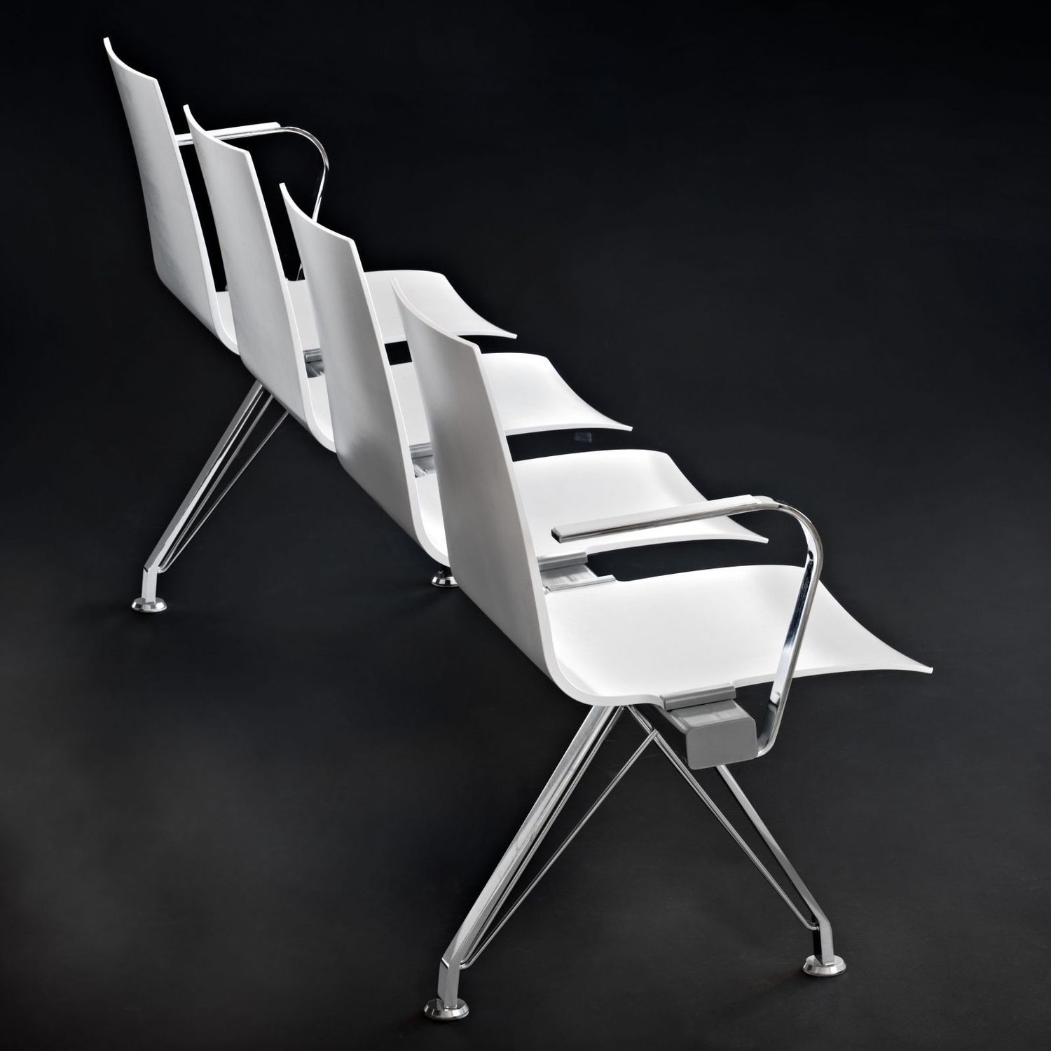 Wooden beam chair - SIRO - Mobel - metal / 4-seater / indoor