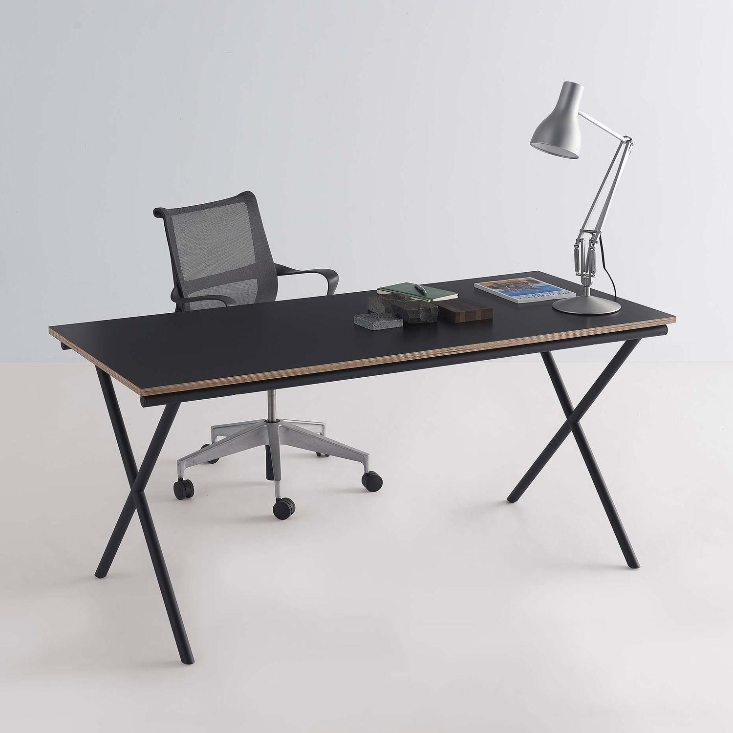 Contemporary table - ITO - MOX AG - plywood / linoleum / steel base