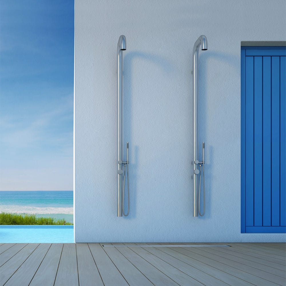 Pool outdoor shower - CR-1000 - nivito - stainless steel / home ...