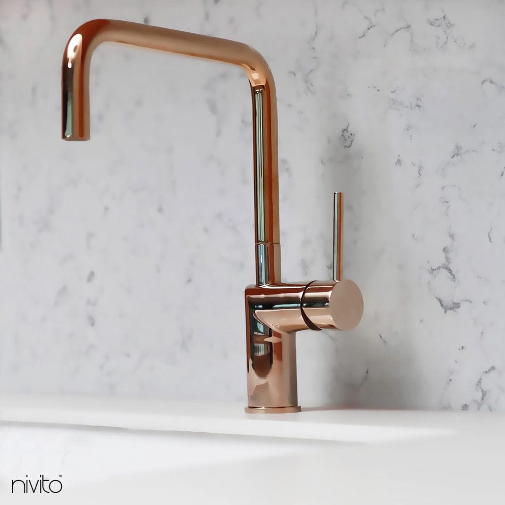 Countertop mixer tap - RH-370 - nivito - stainless steel / copper / kitchen
