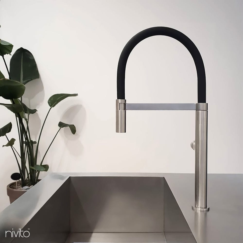 Countertop mixer tap - SH series - nivito - stainless steel / kitchen ...