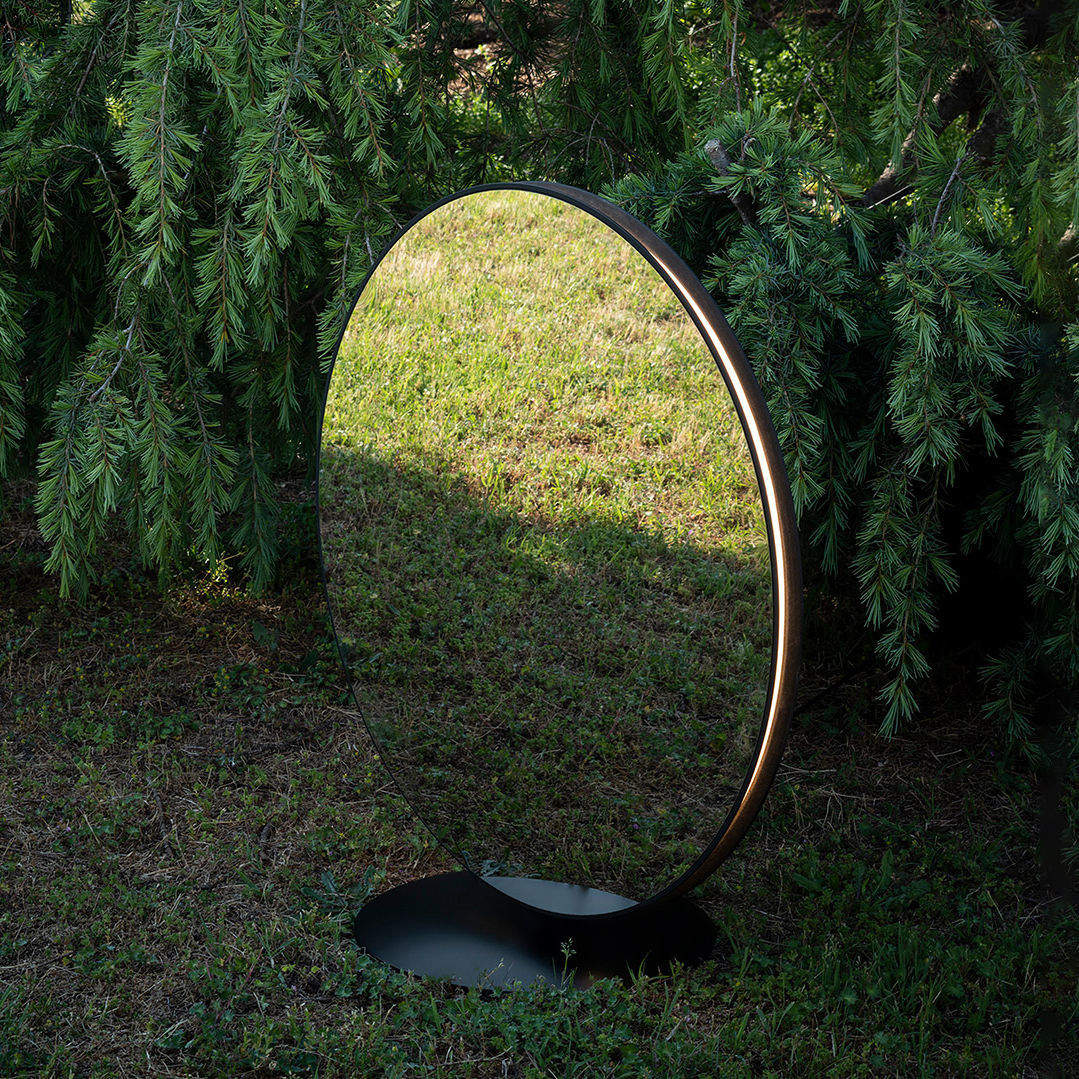 Wall-mounted mirror - SE|ES - Artemide - hanging / floor-standing / outdoor