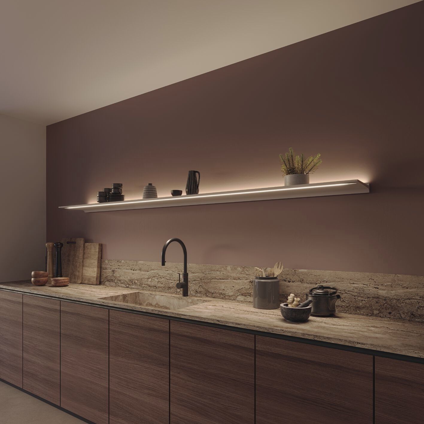 Wall-mounted shelf - 720501 - NOVY N.V. - contemporary / steel / custom