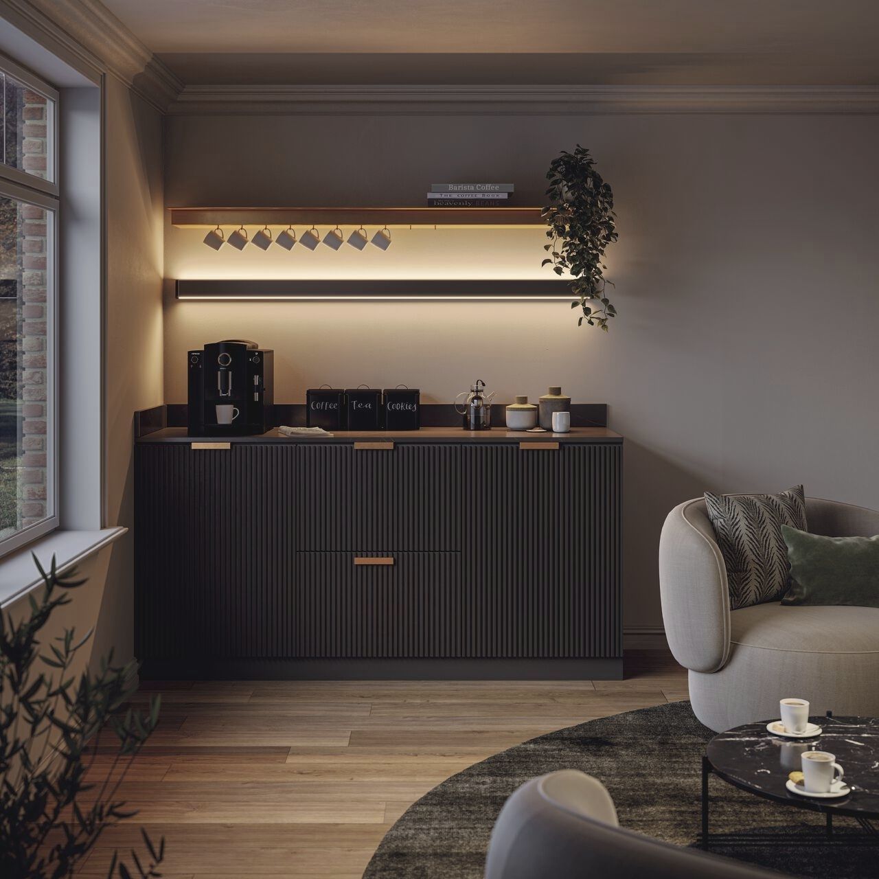 Contemporary wall light - 740402 - NOVY N.V. - indoor / steel / linear