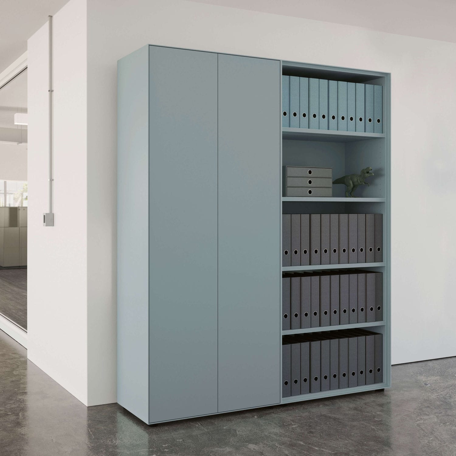Tall filing cabinet - LINK - Piure GmbH - wooden / contemporary