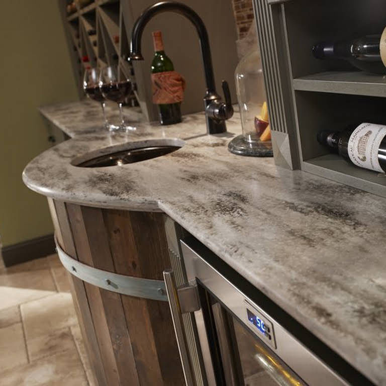 Corian® countertop - Hazelnut - CORIAN - beige / smooth / round edge