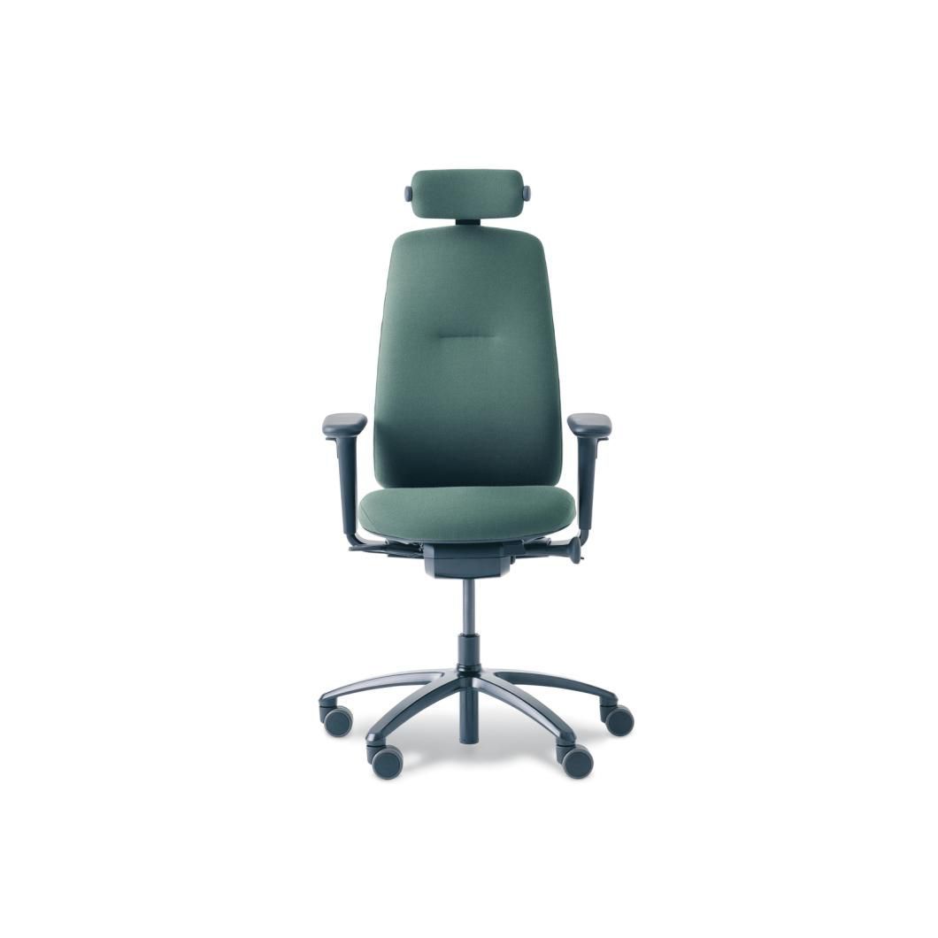Plastic task chair - LOGIC 220 - Martela - aluminium / fabric / with ...