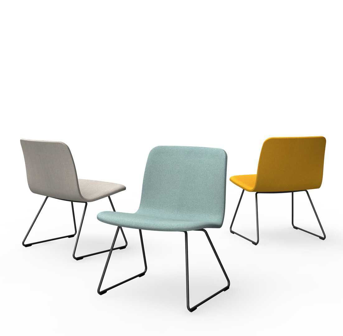 Contemporary chair - Sola - Martela - indoor / fabric / metal base