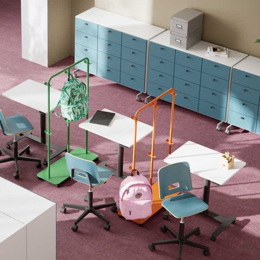 Workstation desk - JOJO - Martela - free-standing / contemporary / oak