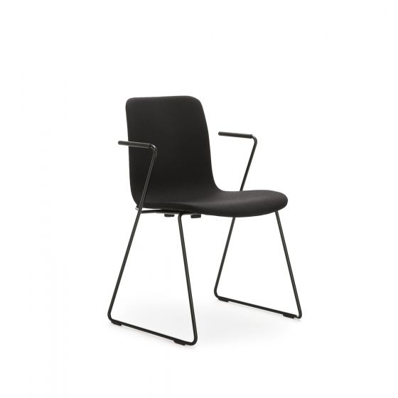 Contemporary visitor chair - SOLA - Martela - indoor / fabric / steel