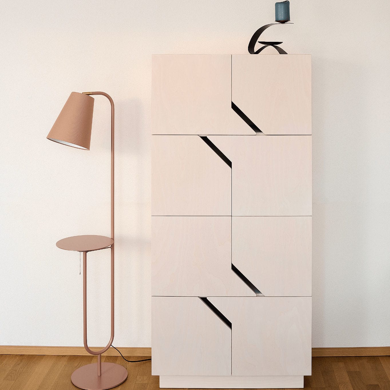 High sideboard - MAZE - Radis Furniture - contemporary / plywood / birch