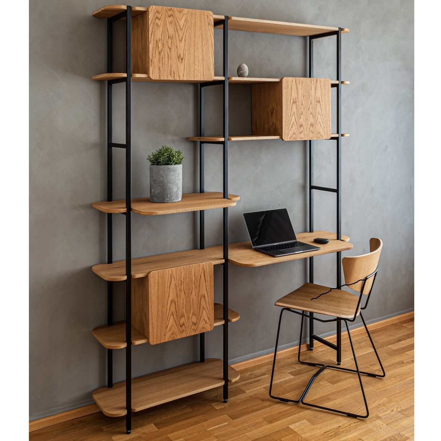 Modular shelf - CRANE - Radis Furniture - contemporary / wood veneer ...