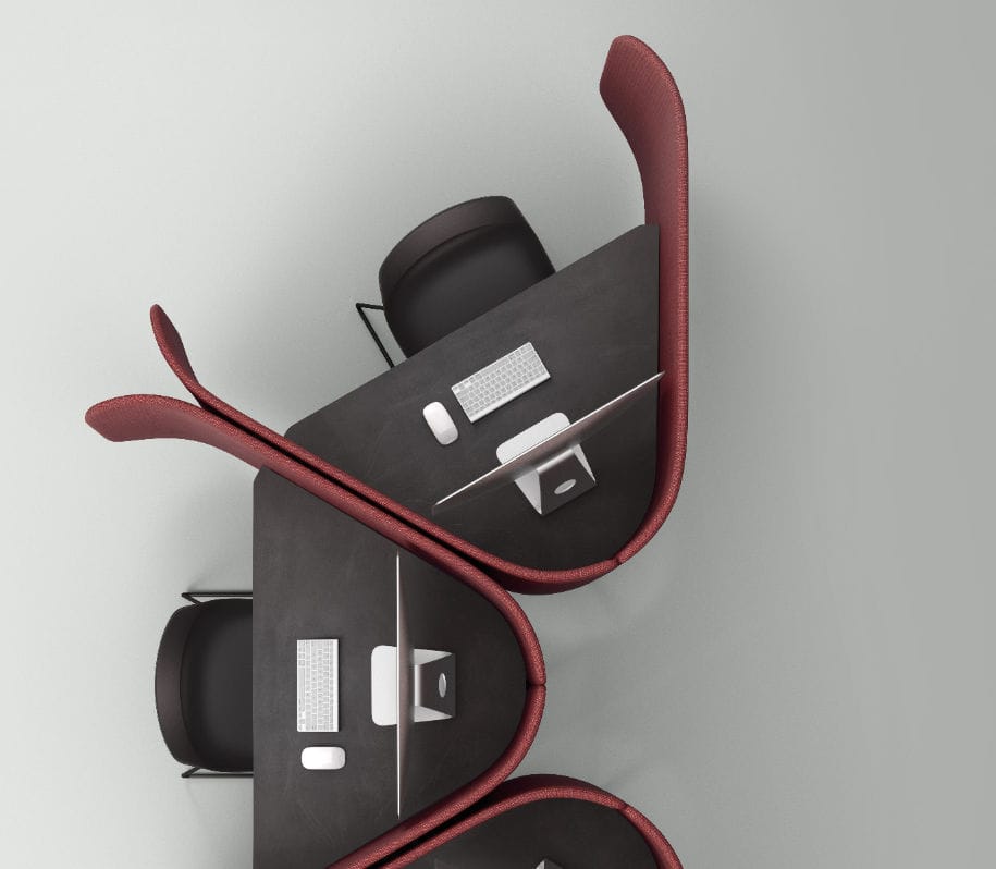 Workstation desk - CELLULAR - Haworth Europe - contemporary / laminate ...