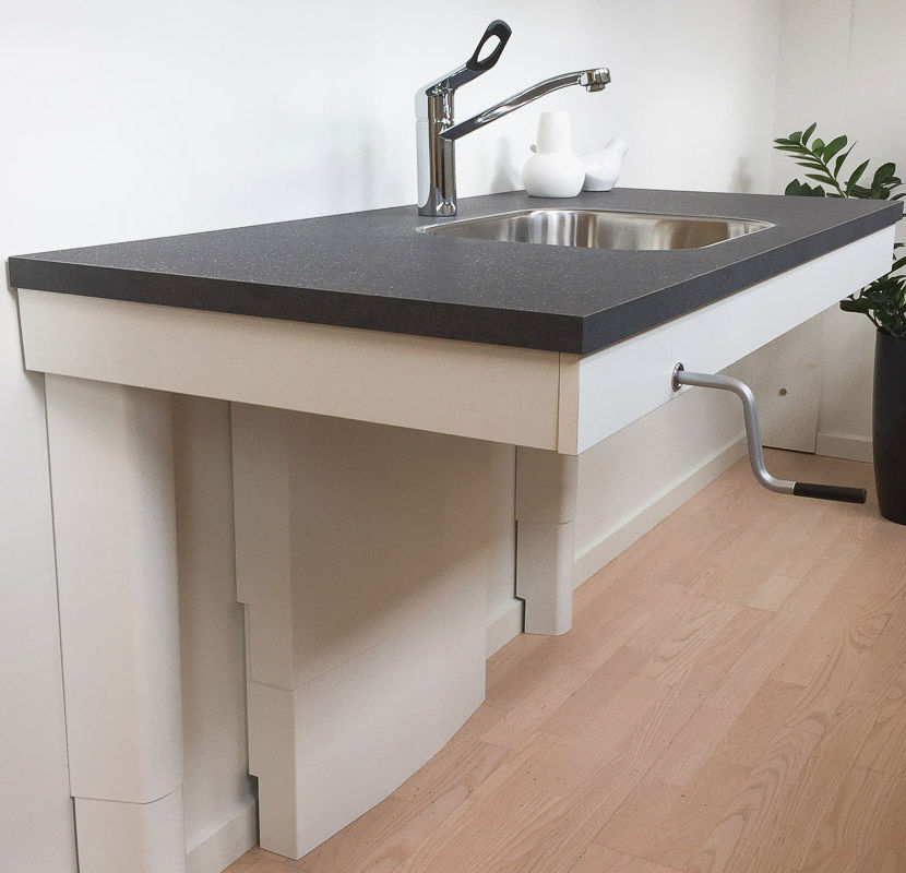 Steel countertop - FLEXIMANUAL - Ropox A/S - kitchen / white / gray