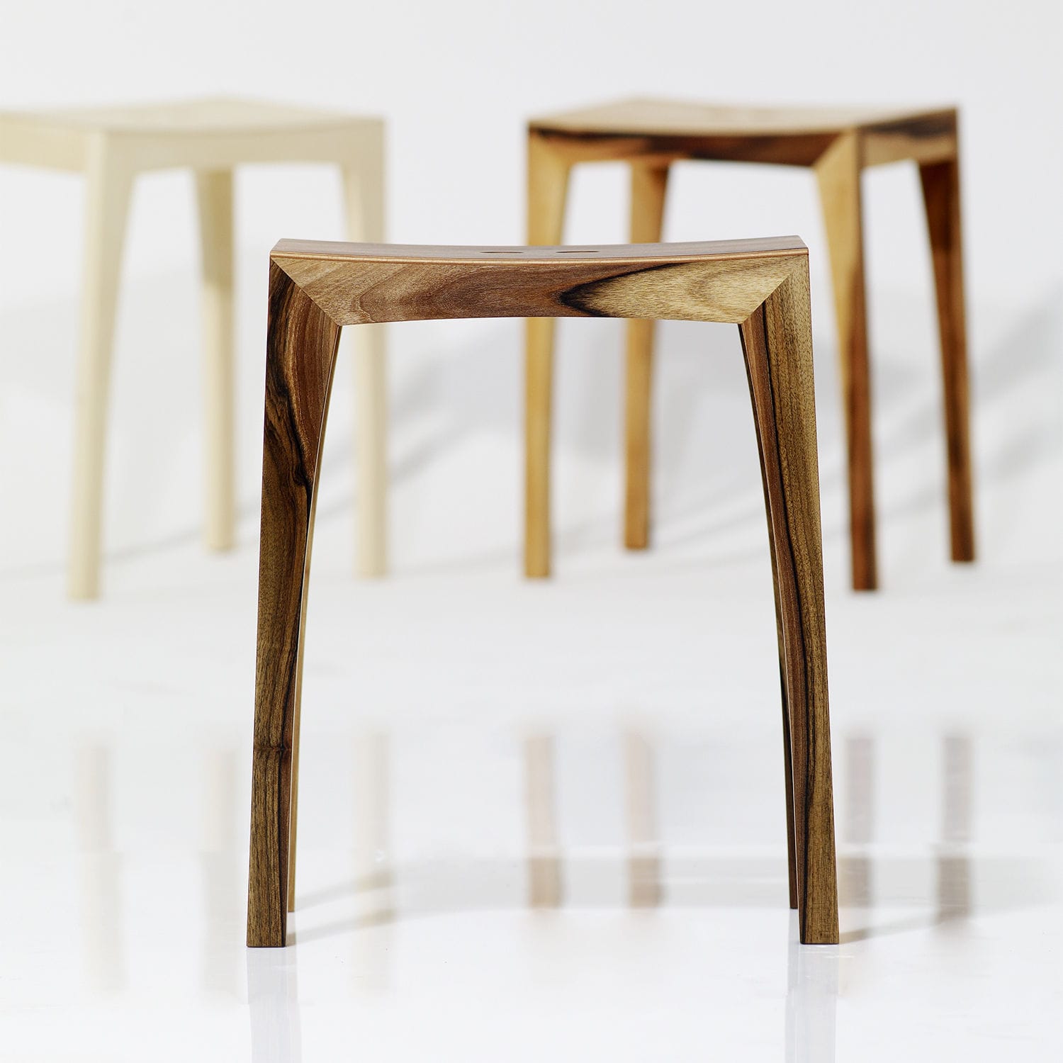 Design stool - OTTO2 - sixay furniture - wooden / leather / linoleum