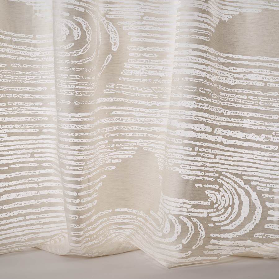 Patterned sheer curtain fabric - SAND GARDEN - Jane Churchill - cotton ...