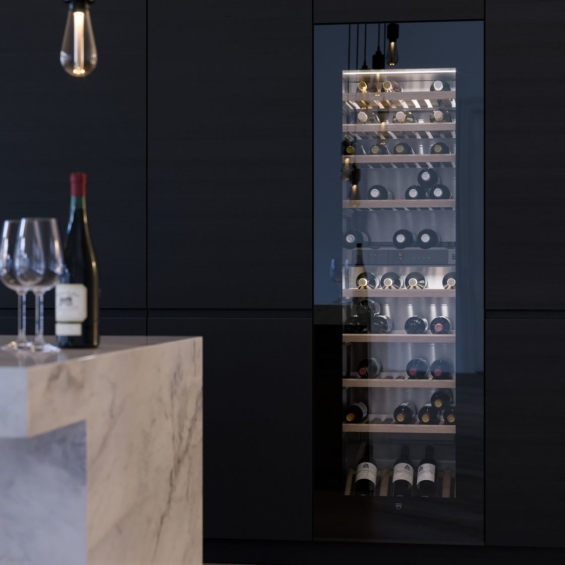 Multi-temperature wine cabinet - V6000 - V-ZUG AG - built-in / beech ...