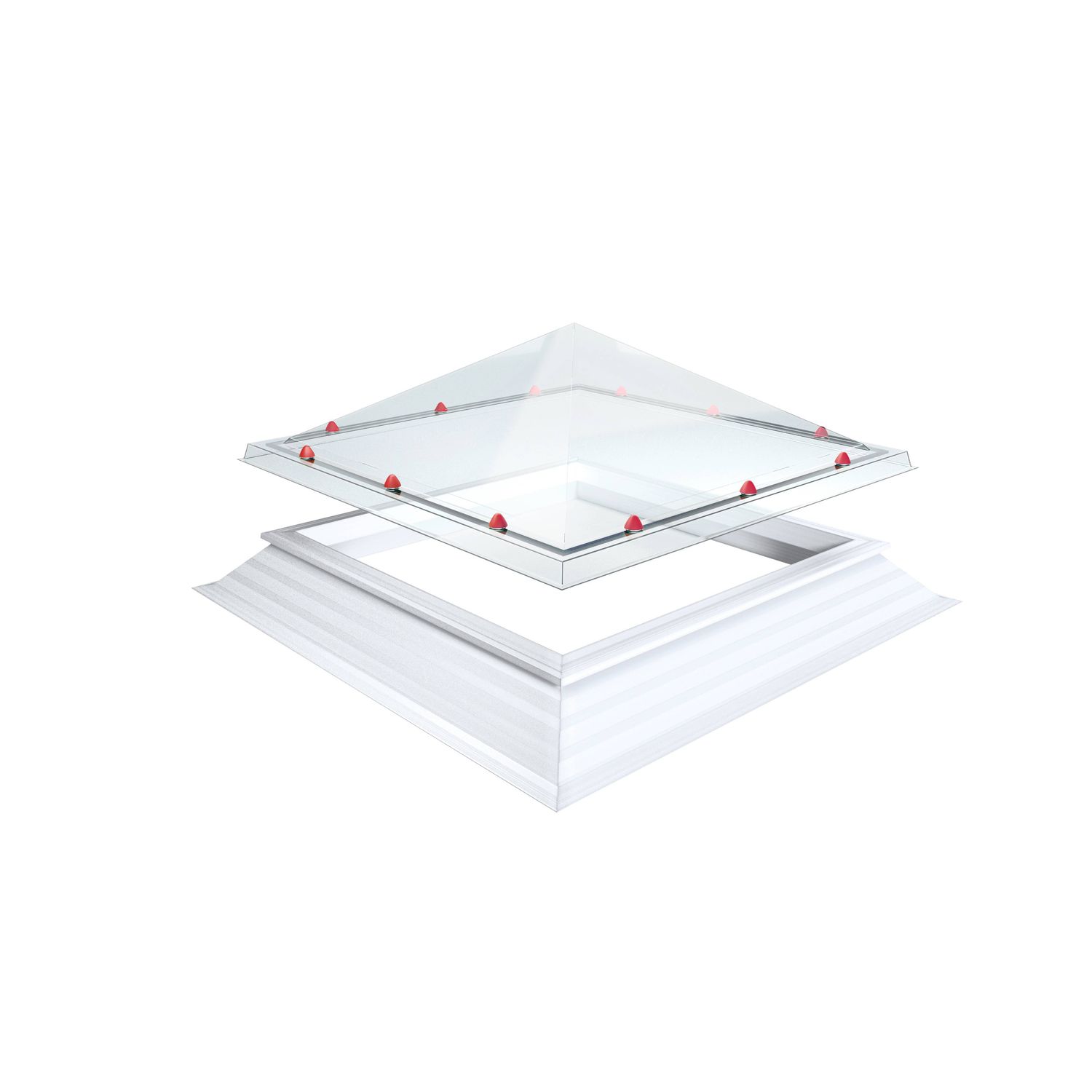 Glass dome skylight - PYRAMID: PC - SKYLUX - polycarbonate / curved ...