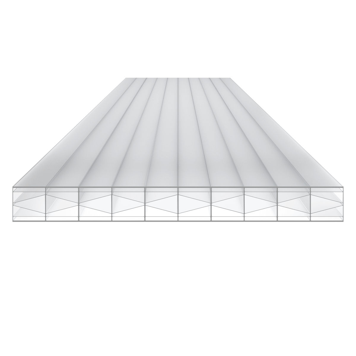 Cellular polycarbonate sheet - X6 - SKYLUX - roof / translucent / insulated