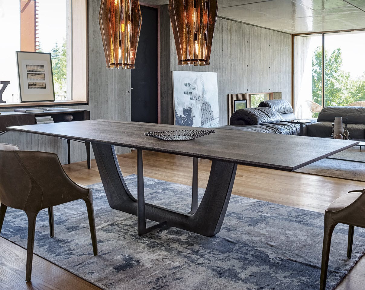 Contemporary dining table - GREENWICH - arketipo - oak / ash / wood veneer
