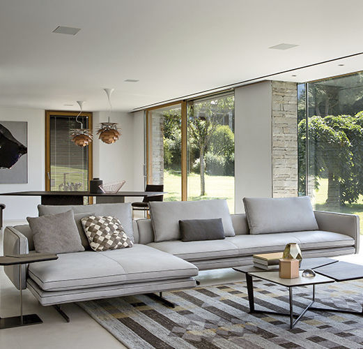 Modular sofa - MOSS - arketipo - contemporary / fabric / gray