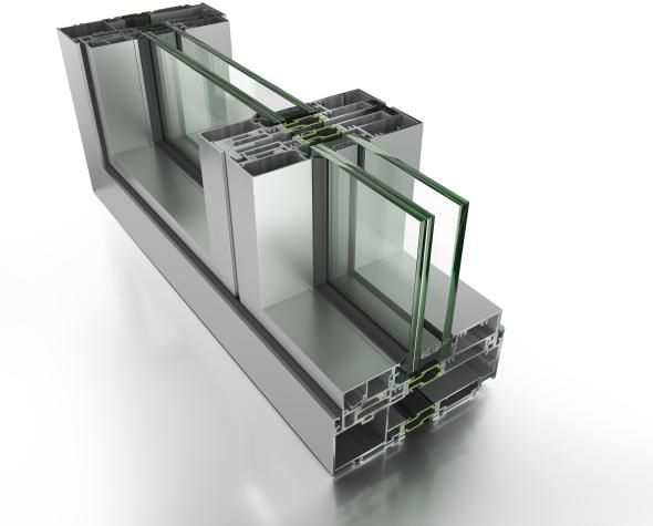 Unitized system curtain wall - E86 - ETEM - metal and glass / high ...